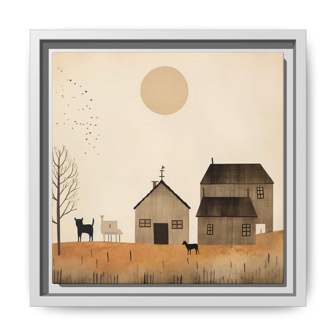 Vintage Farmhouse Cottagecore Canvas Print: Rustic Wall Art | Simple ...
