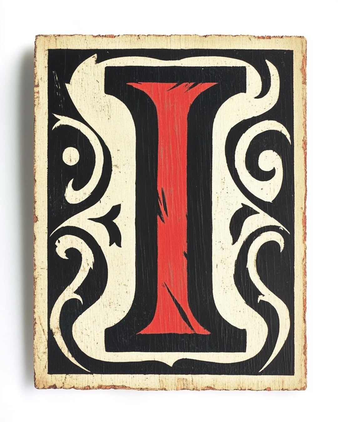 Letter I Variety Pack | Stylized Woodblock, Watercolor Monogram Initial ...