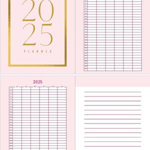 Trendy Pink Printable Planner Stay Organized With This Pink & Gold 2025 ...