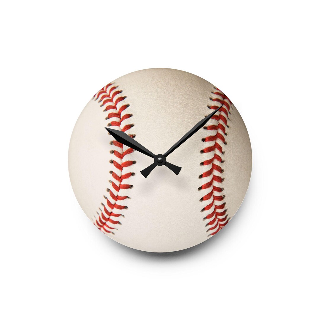 Baseball Wall Clock | Sports Decor, Acrylic Wall Clock With Baseball ...