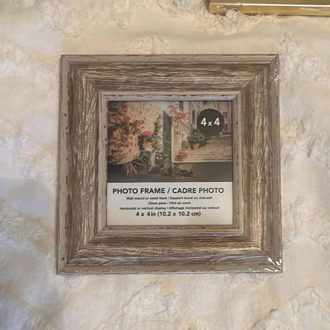 6x6" Inch Square Frame for 4x4" Artwork Display | 5 Styles, Glass Panel ...