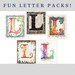 Letter L Prints: Woodblock & Watercolor Initial Art (PDF File) - Etsy