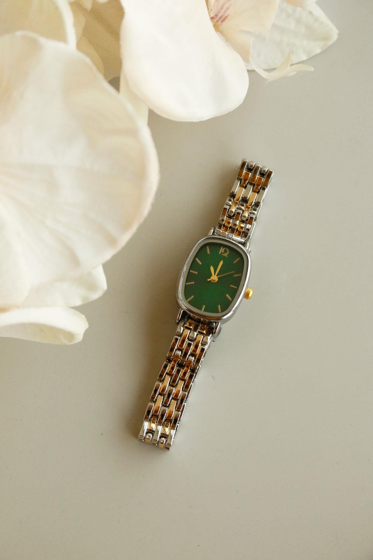Elegant Gold & Silver Women’s Metal Wristwatch, Vintage Minimalist ...