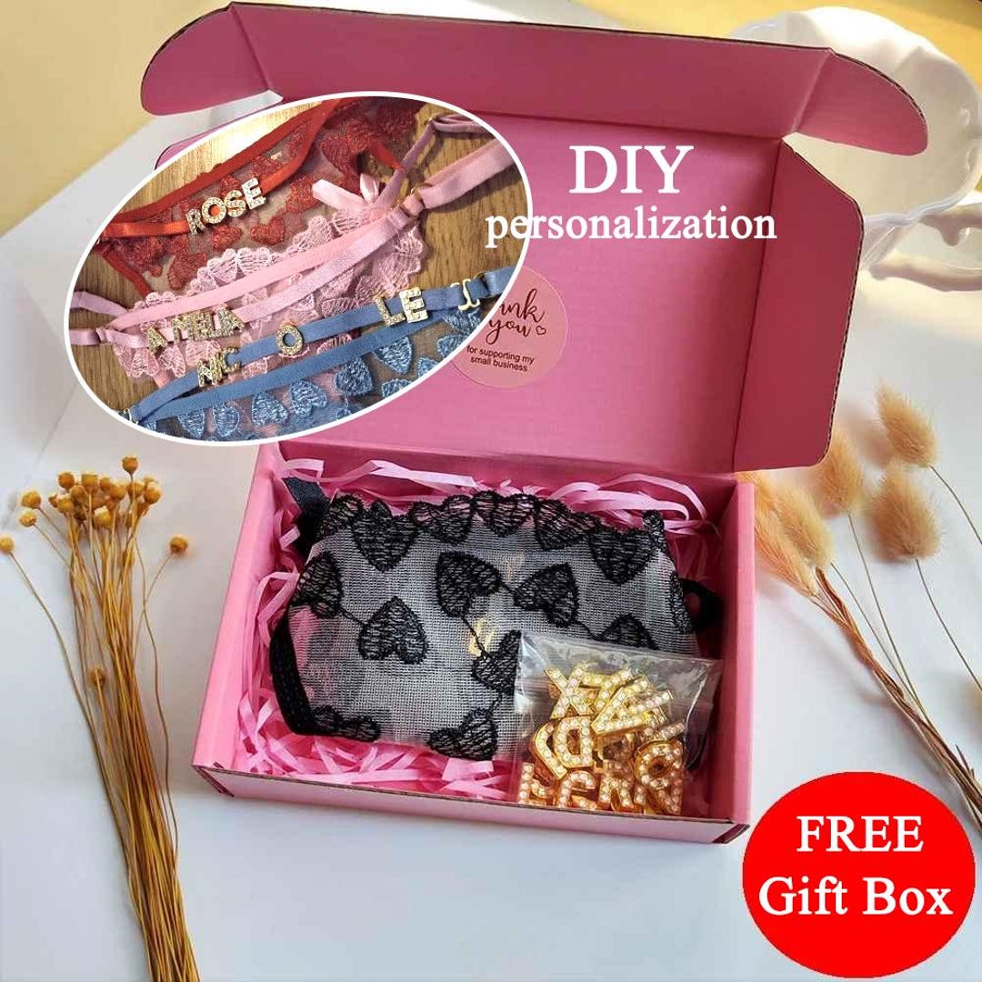 Custom Lace Thong Adjustable G-strings With Gold/silver Charms Name ...