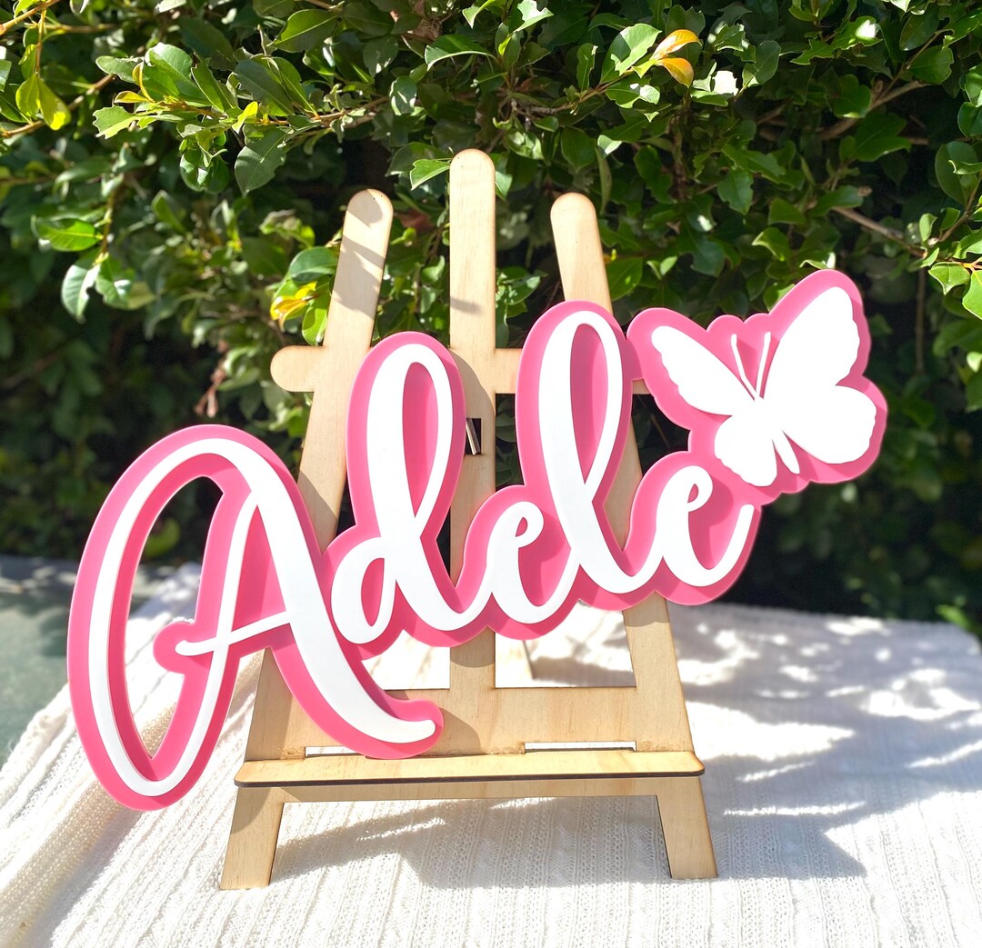 Children's Butterfly Name Sign | Personalised Gift | Nursery Sign ...
