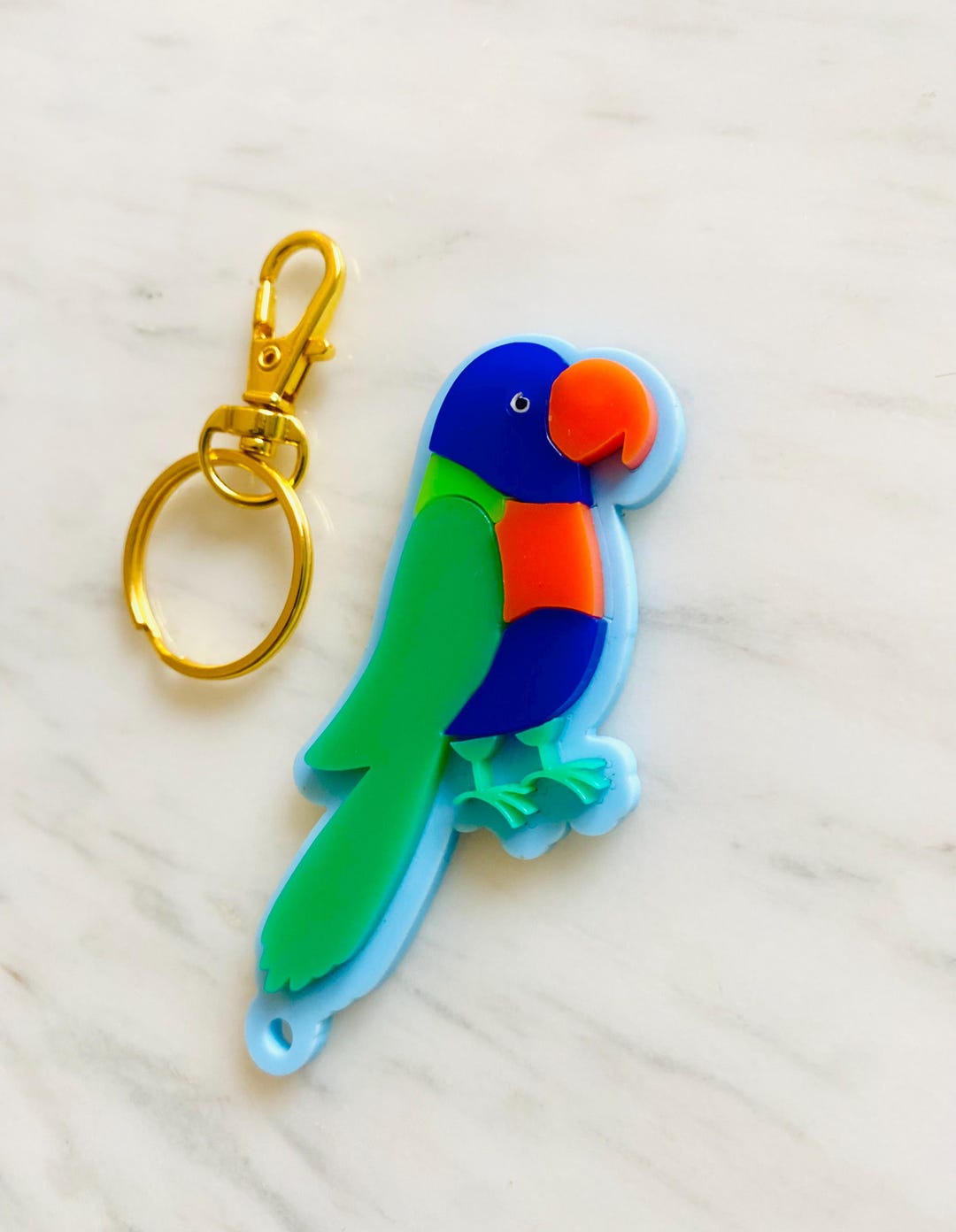 Custom Acrylic Bird Keychain Personalised Pet Tag Lorikeet Charm Charm ...