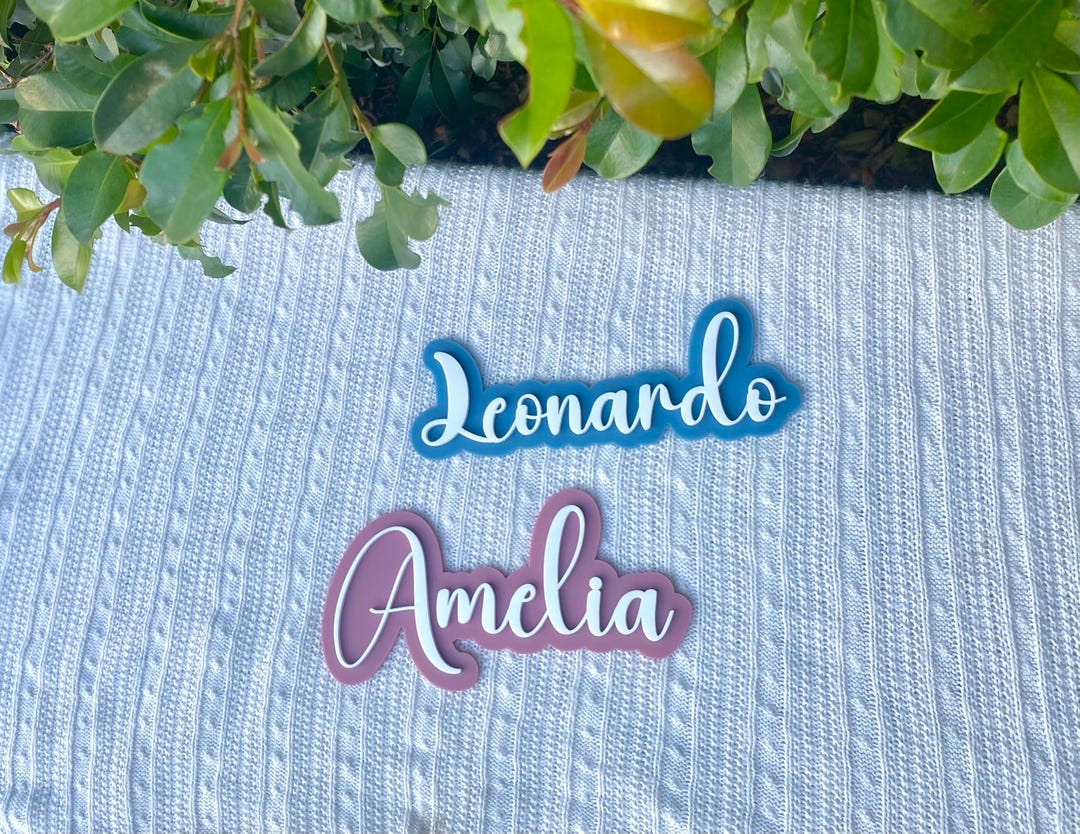 Layered Acrylic Name Sign | Personalised Wall Sign | Nursery Sign ...