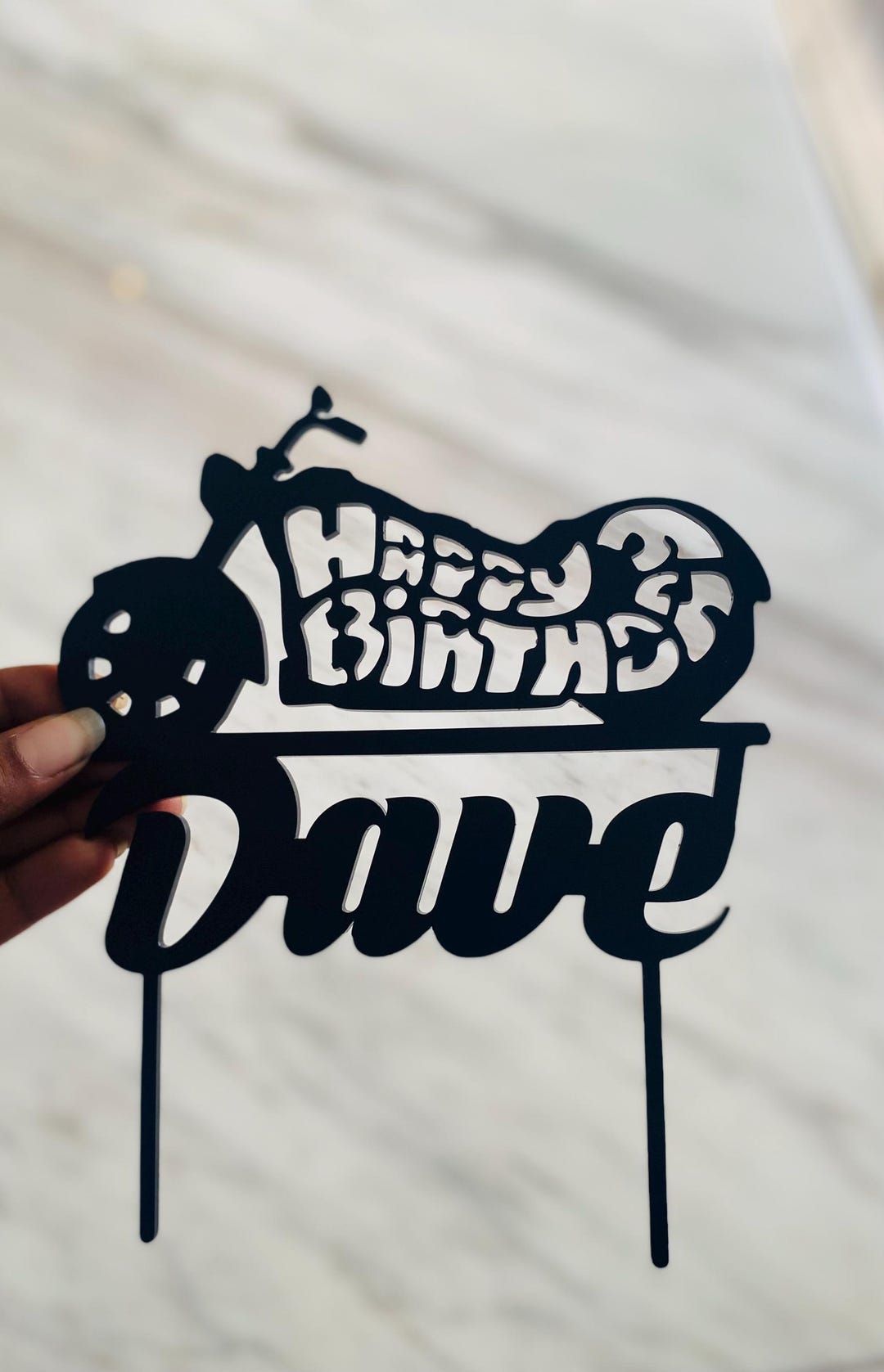 Custom Motor Bike Cake Topper | Personalised 40th Topper | Custom 30th ...
