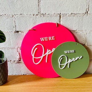 Circle Open/closed Sign | Custom Business Sign | Open Shut | Shop Open ...