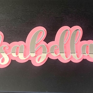 Double Layer Daisy Name Sign | Acrylic Flower Sign | Nursery | Kids ...