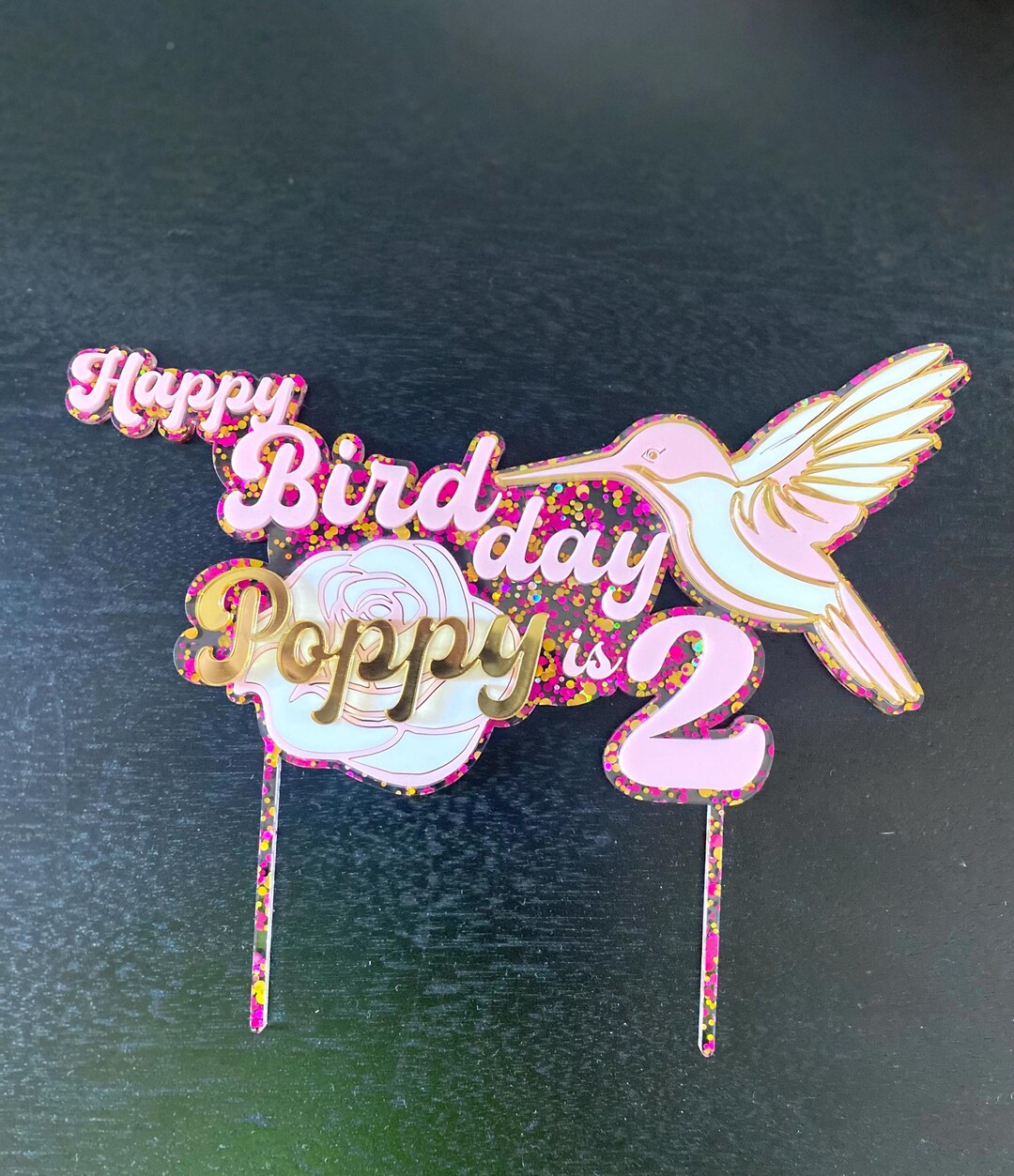 Happy Bird Day Cake Topper | Personalised Children's Topper | Birthday ...