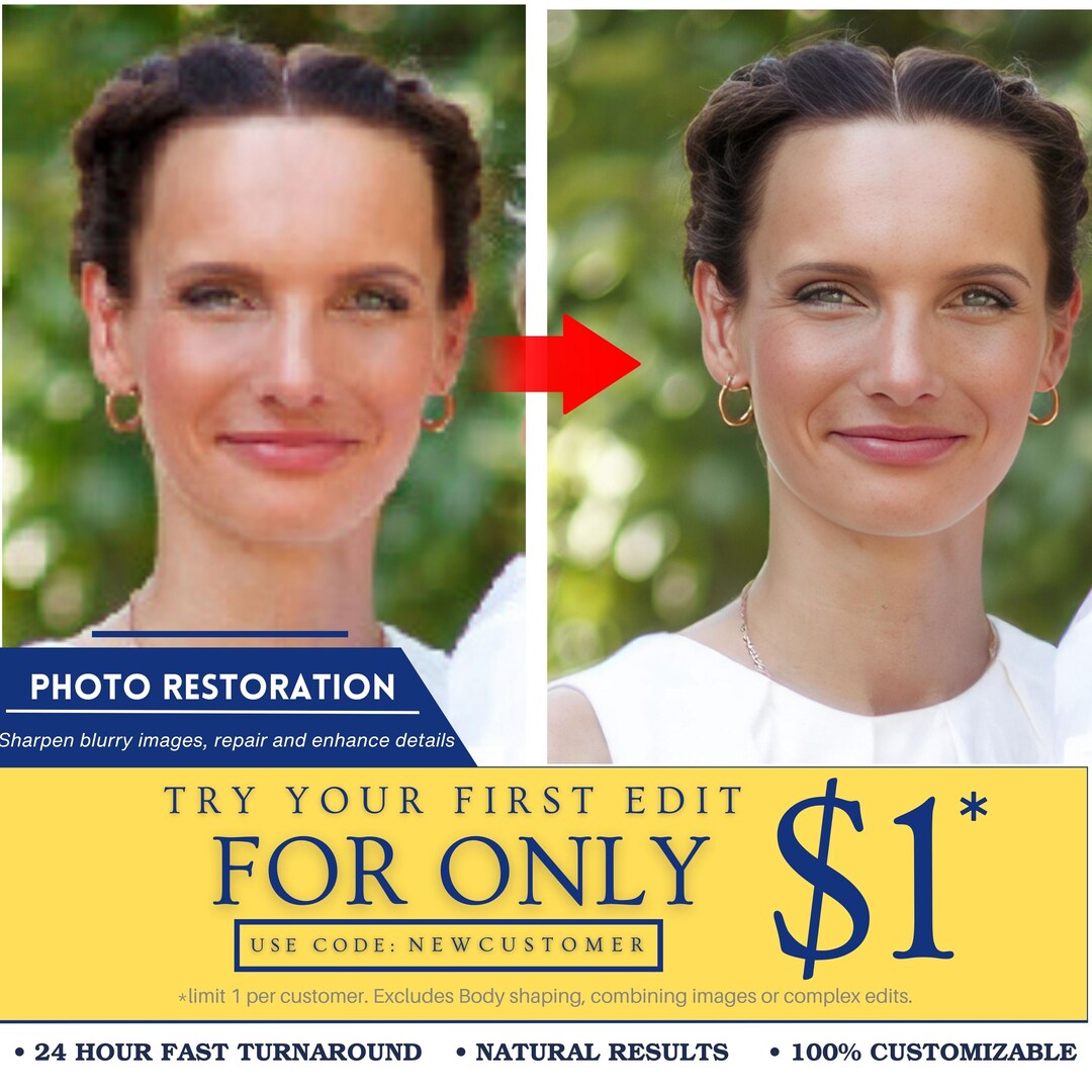 Expert Photo Editing & Restoration: Colorize, Retouch, Restore - Etsy