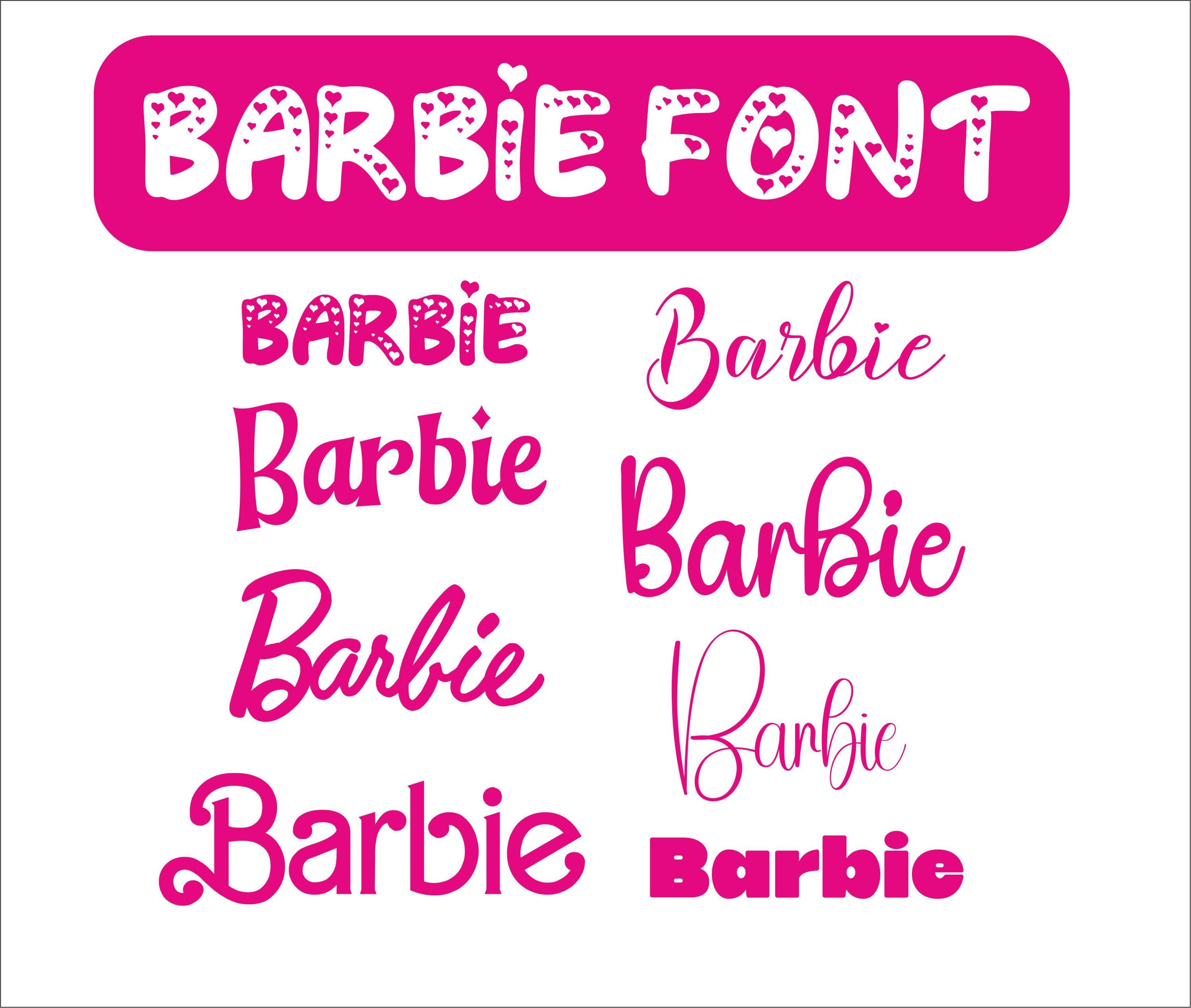 Barbie Font 7 Pieces + (BONUS) Pink Doll Style Fonts Bundle | Cute ...