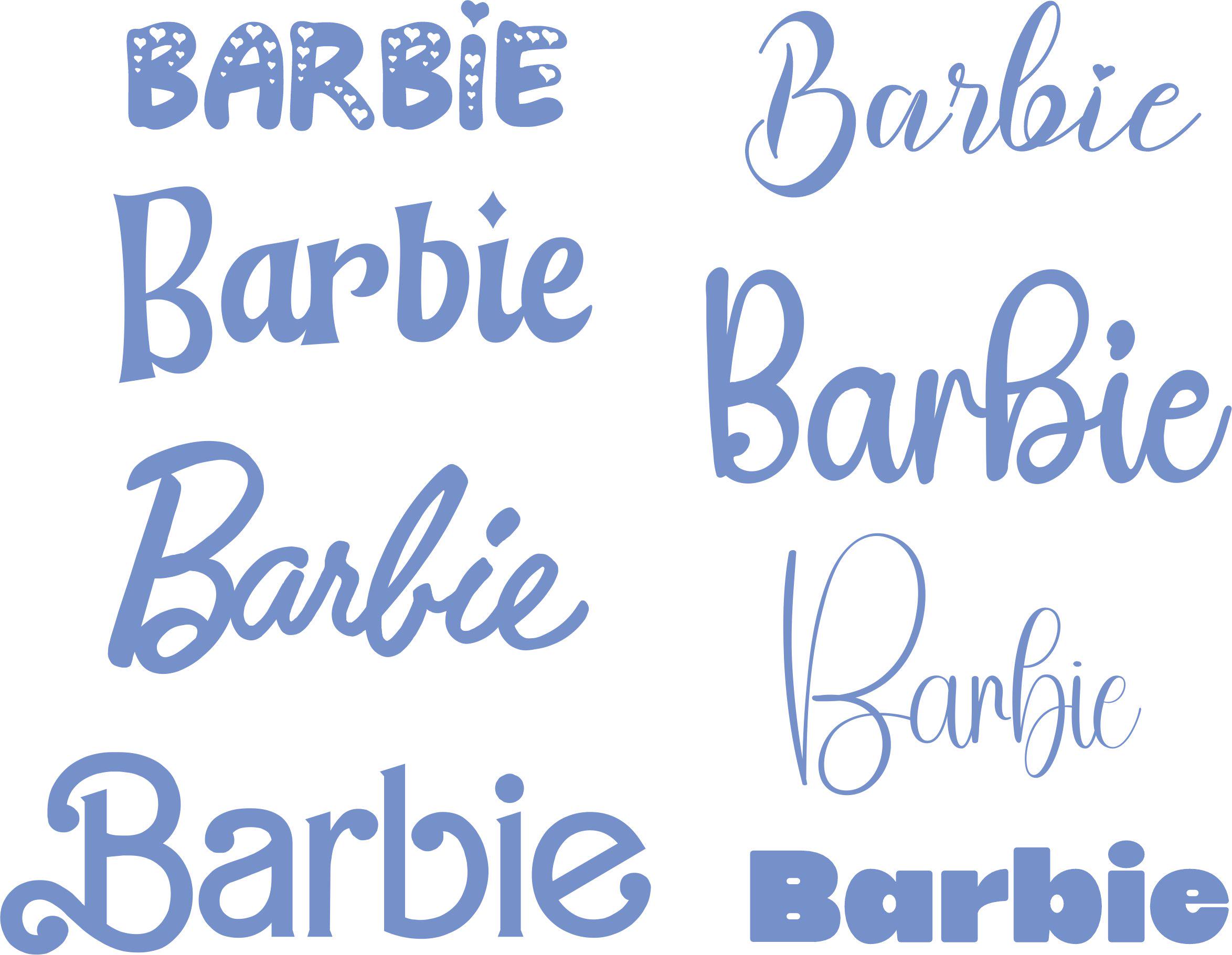 Barbie Font 7 Pieces + (BONUS) Pink Doll Style Fonts Bundle | Cute ...