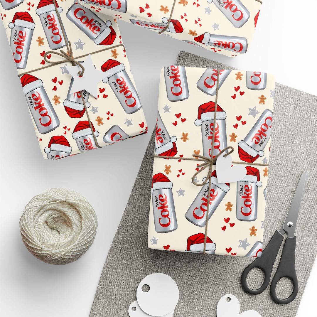 Diet Coke Wrapping Paper | Christmas Wrapping Paper | Diet Coke Soda ...
