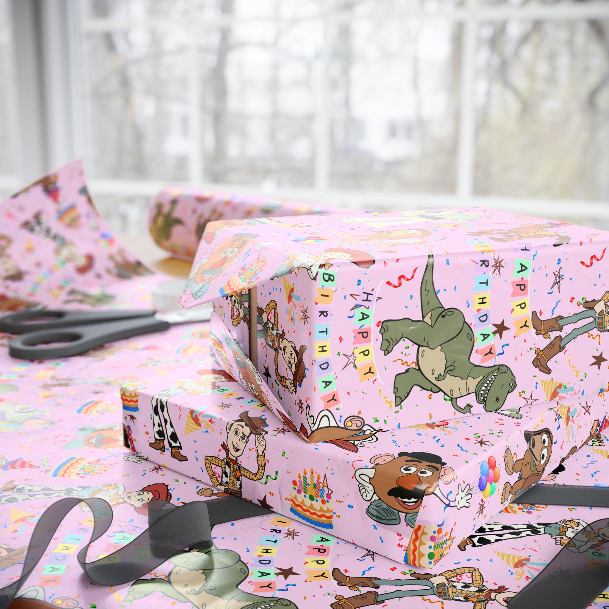Toy Story Wrapping Paper | Disney Pixar Birthday Gift Wrap for Girls ...