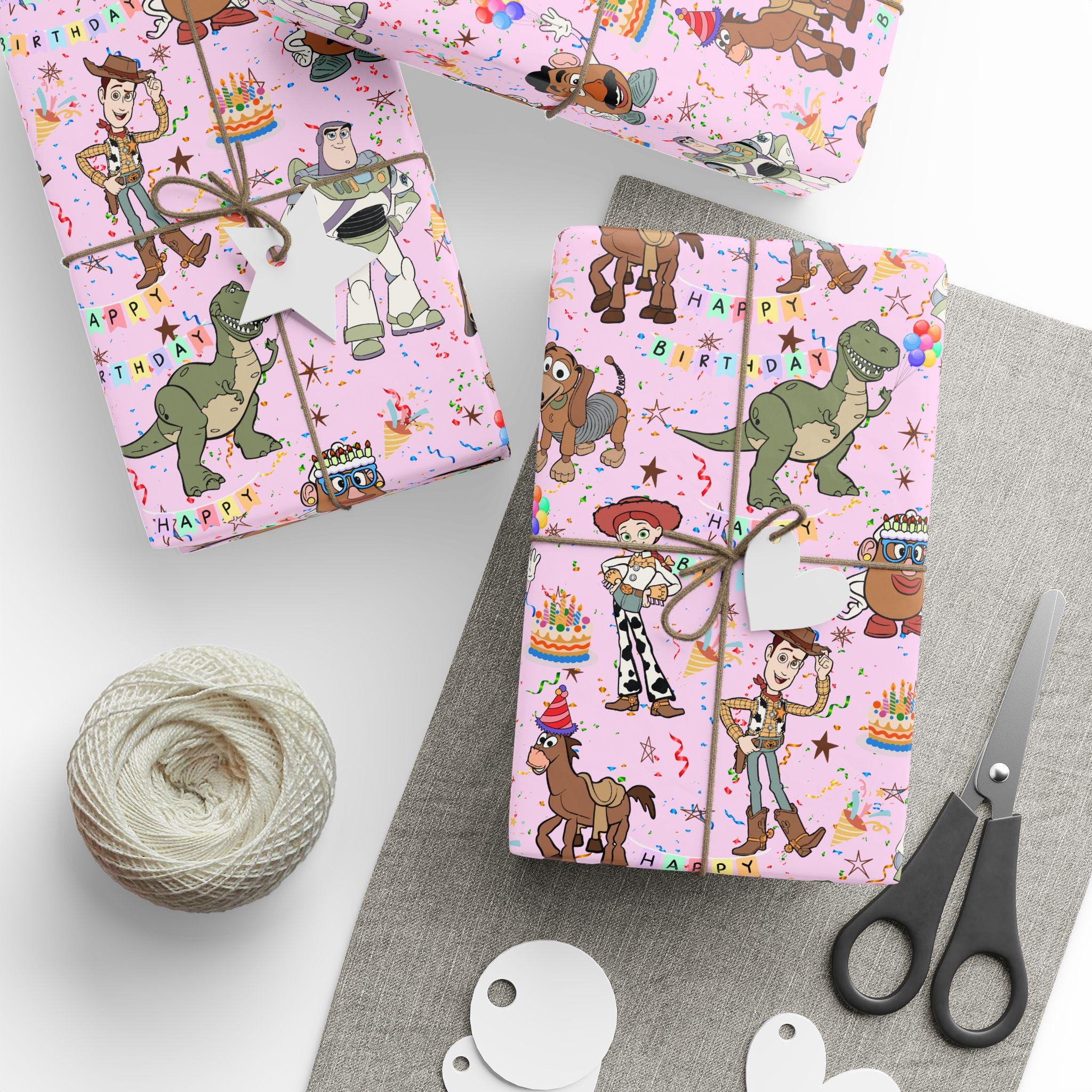 Toy Story Wrapping Paper | Disney Pixar Birthday Gift Wrap for Girls ...