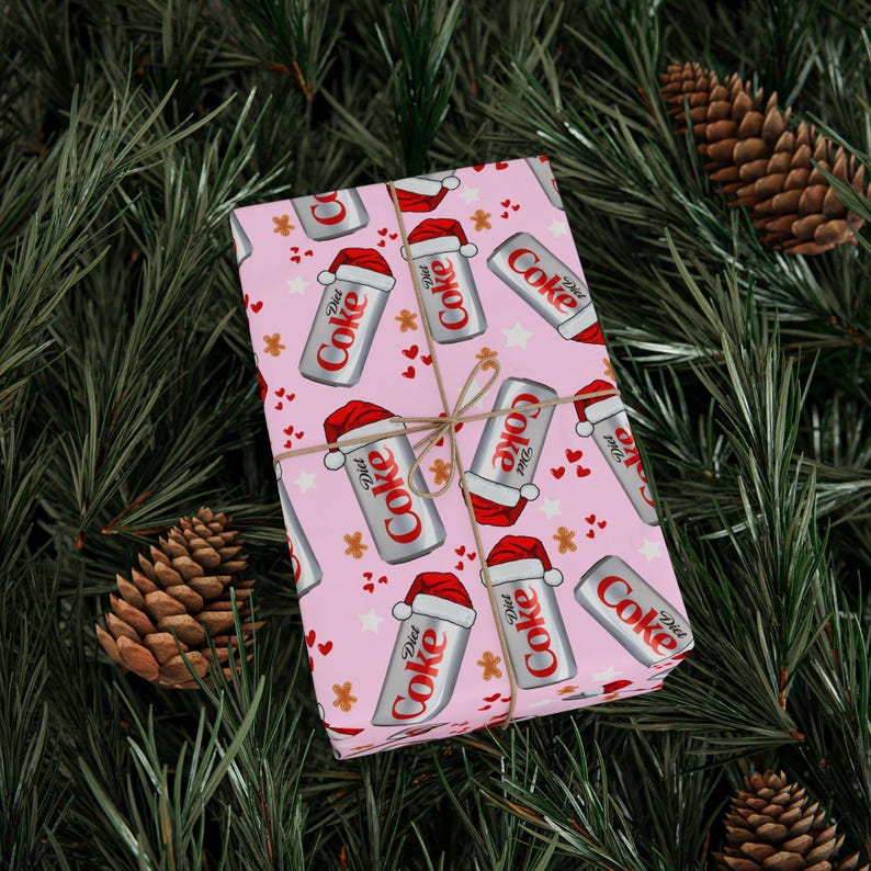 Diet Coke Christmas Wrapping Paper | Funny Christmas Wrapping Paper ...