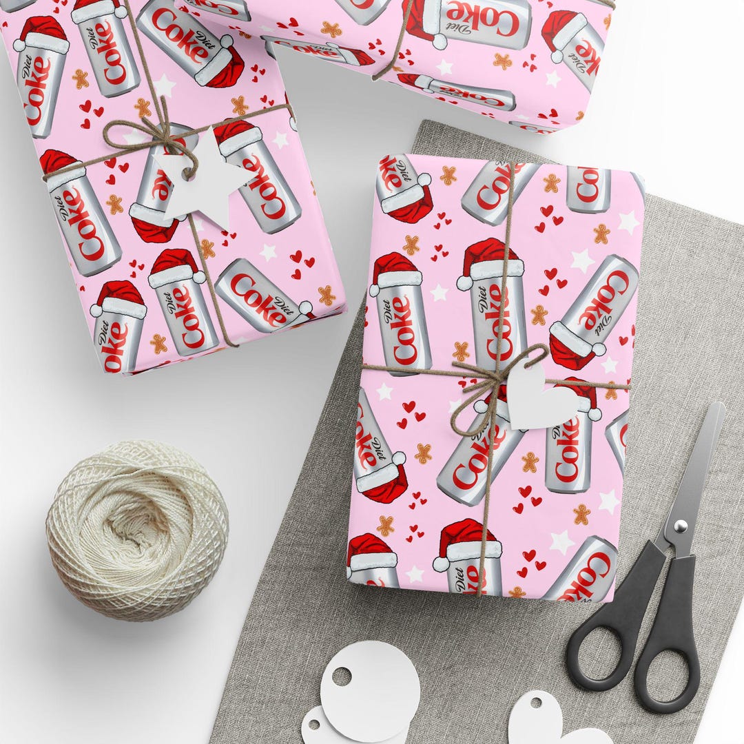 Diet Coke Christmas Wrapping Paper | Funny Christmas Wrapping Paper ...