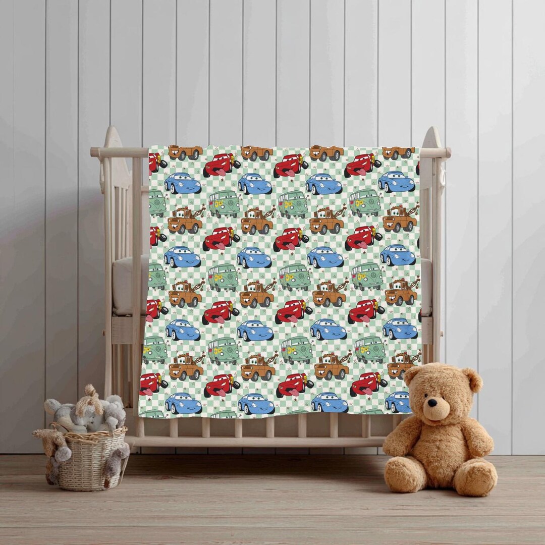 Disney Pixar Cars Blanket | Baby Shower Gift | Lightning Mcqueen Cars ...