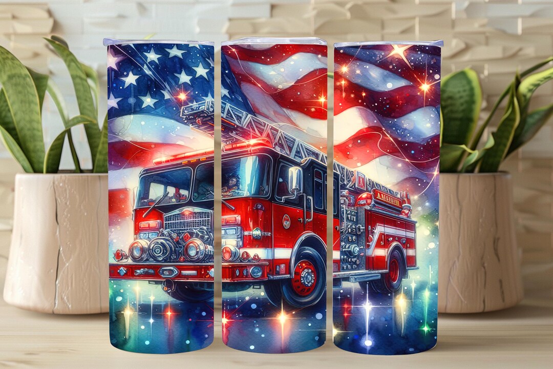 Fire Truck American Pride 20oz Insulated Tumbler - Etsy