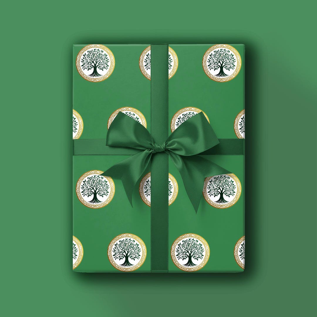 Celtic Wrapping Paper: Tree of Life Gift Wrap - Etsy