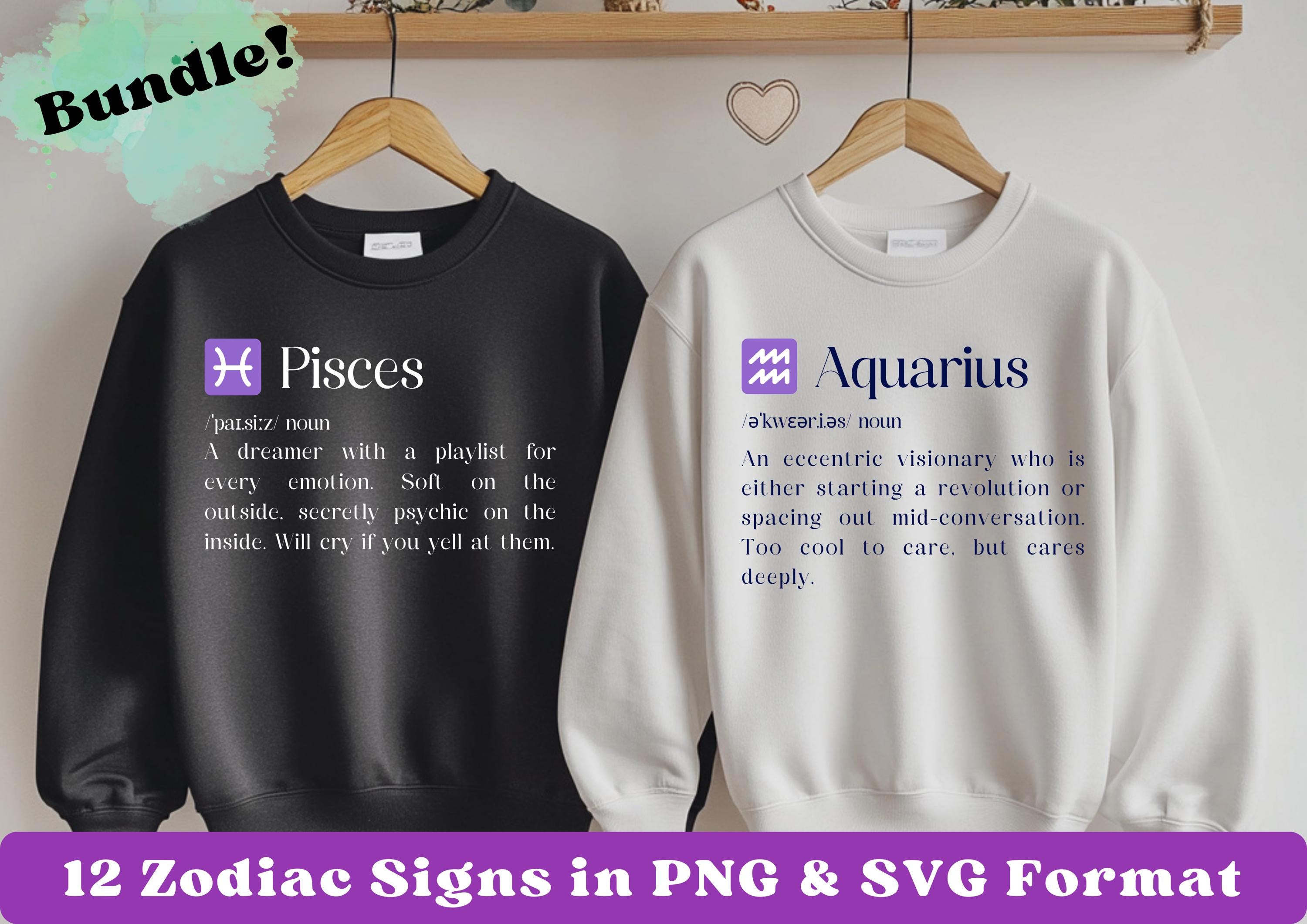 Zodiac Dictionary Style SVG & PNG Bundle | Funny and Witty Astrology ...