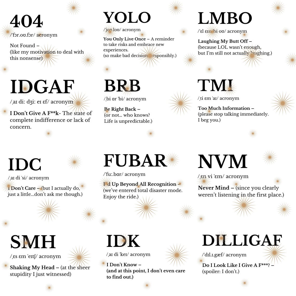 Funny & Sarcastic Dictionary-style T-shirt Design Bundle (12 Designs in ...