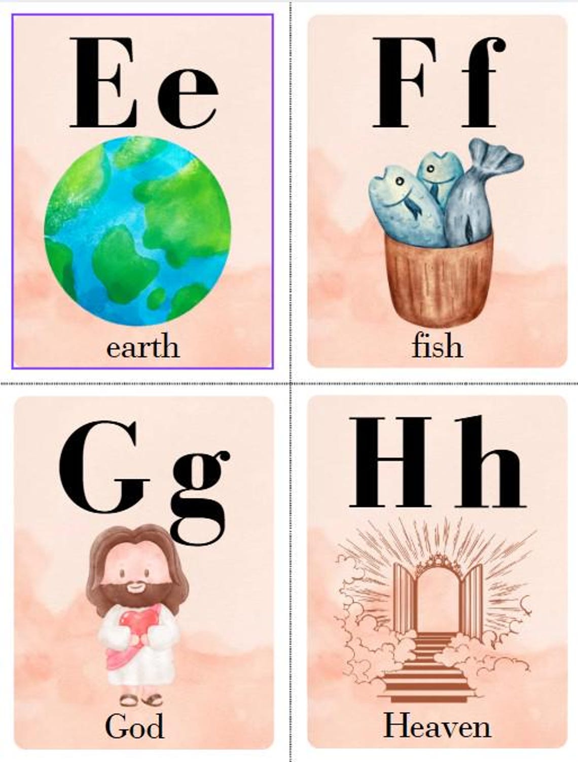 Printable ABC Bible Flashcards for Kids | Biblical Alphabet Cards ...