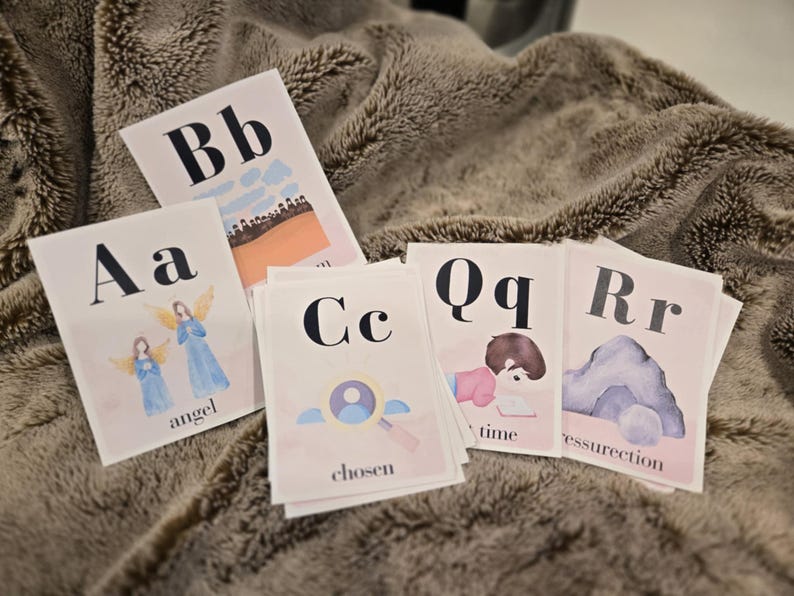 Printable ABC Bible Flashcards for Kids | Biblical Alphabet Cards ...