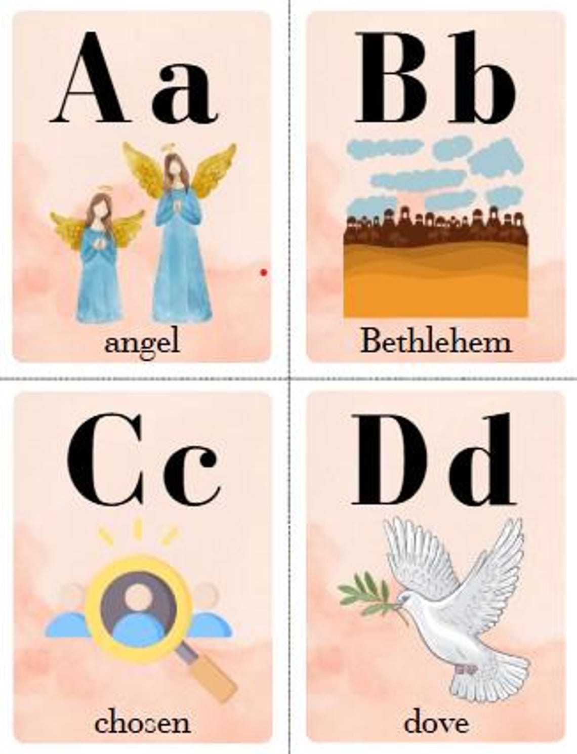 Printable ABC Bible Flashcards for Kids | Biblical Alphabet Cards ...