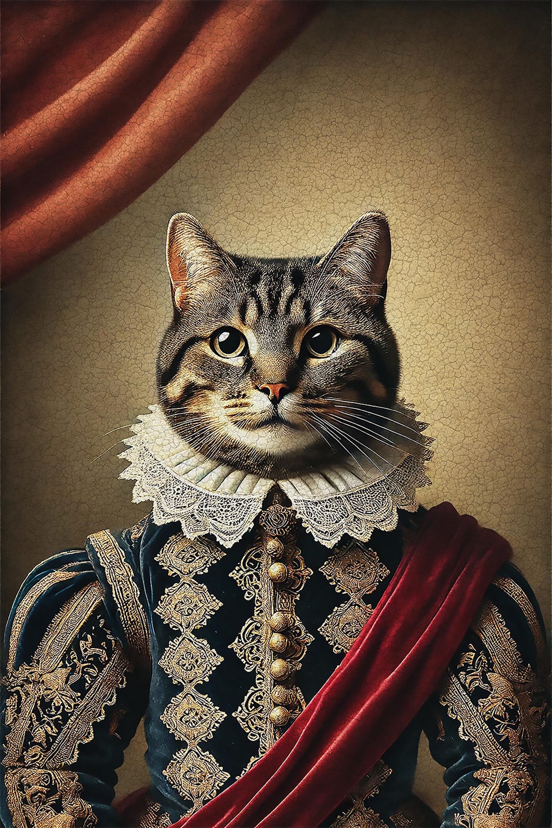 Renaissance Duke Pet Portrait, Custom Pet Portrait, Renaissance Pet ...