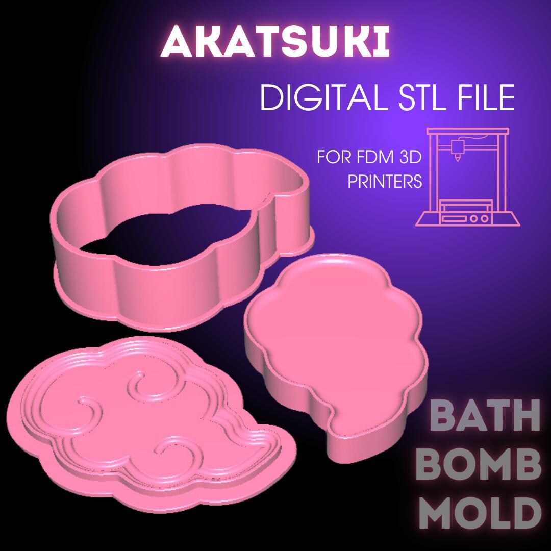 Akatsuki Bath Bomb Mold STL 3D File. Digital Download for FDM 3D ...
