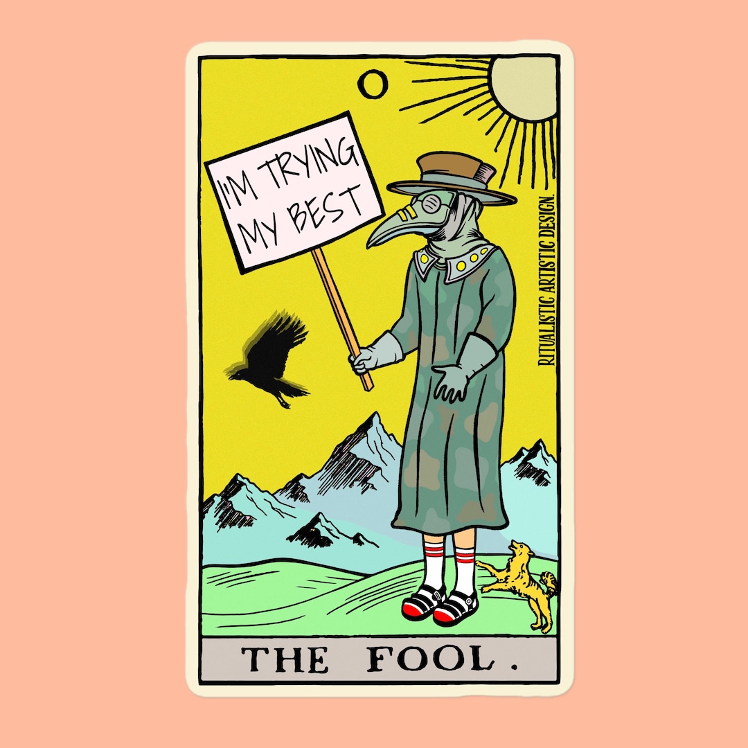 The Fool - Major Arcana - Tarot Sticker - Waterproof Vinyl Die Cut - Etsy
