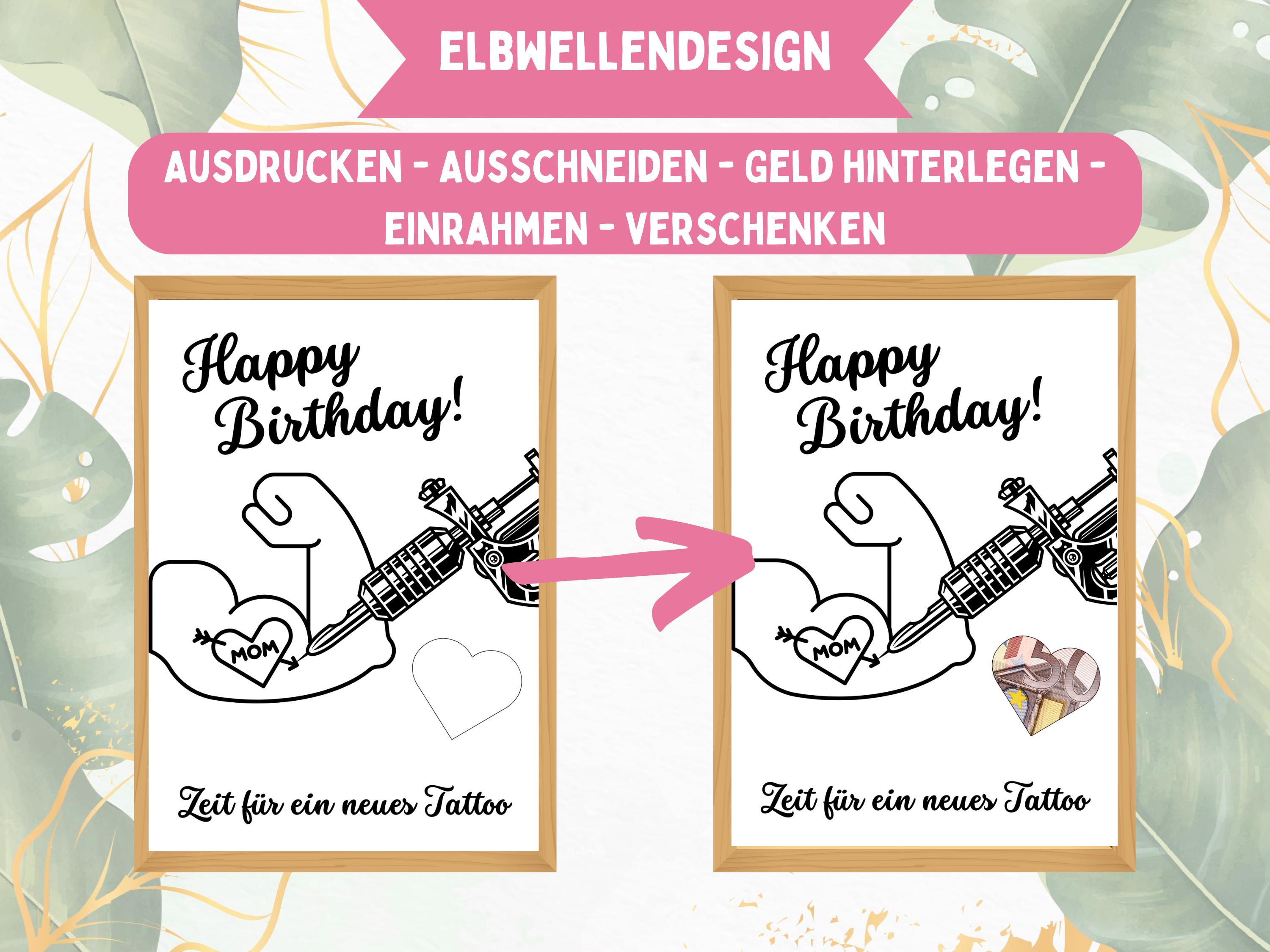 Geldgeschenk Fr Tattoo Basteln