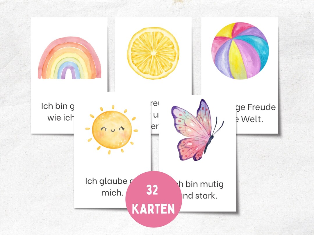 32 Affirmation Cards (PDF) for Children to Print | Growth Mindset ...