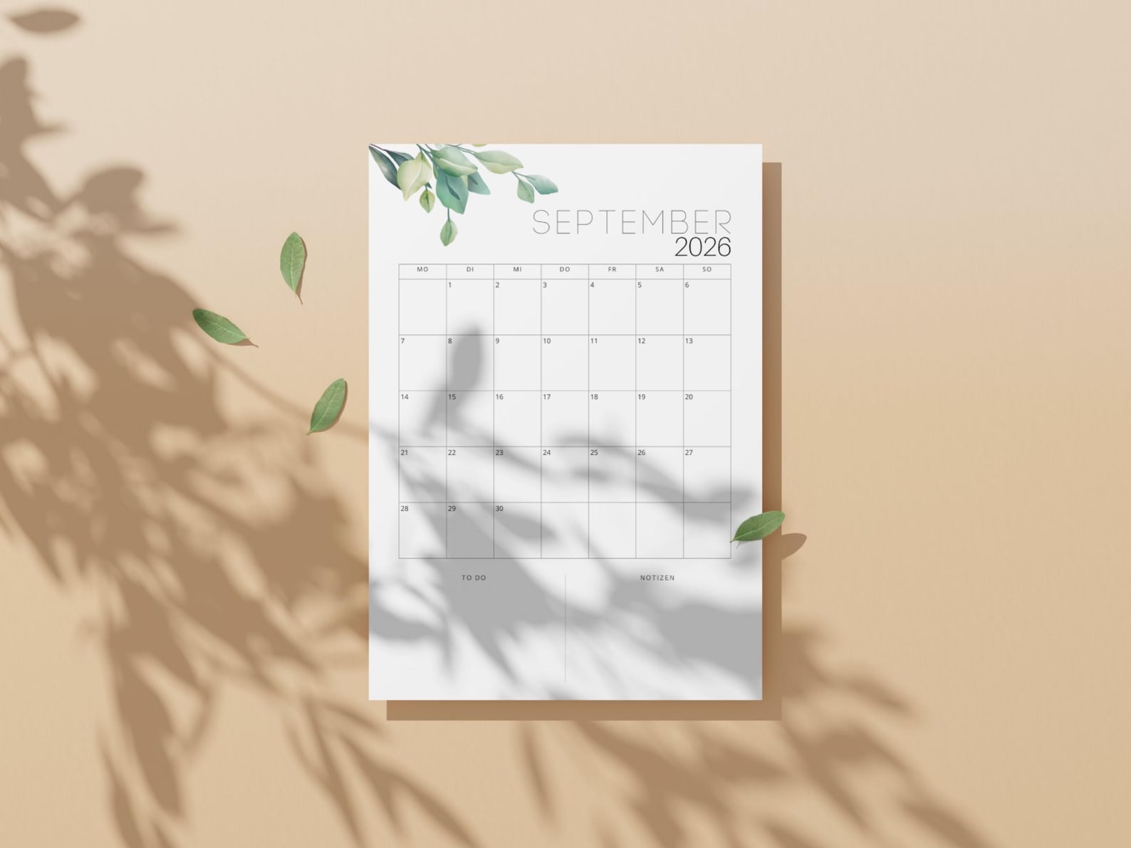Jaarkalender 2026 PDF, kalender om af te drukken, A4, PDF, jaarplanner ...