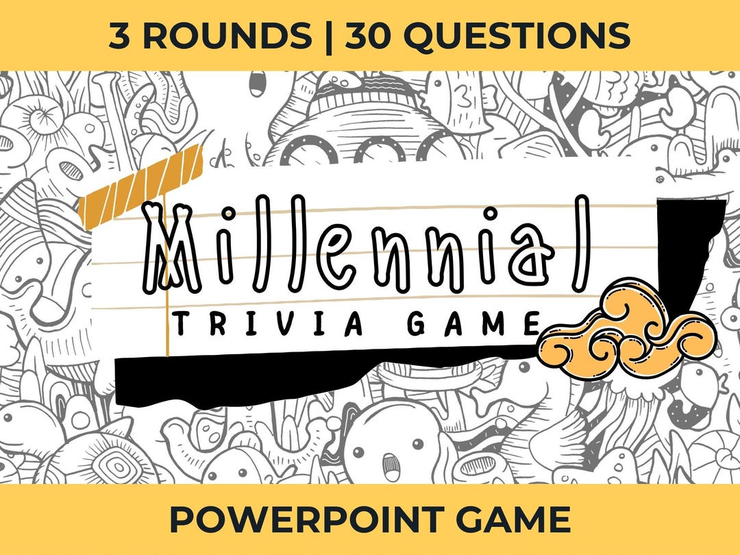 MILLENNIAL 2000s TRIVIA GAME Powerpoint Games Fundraiser Ideas 40th ...