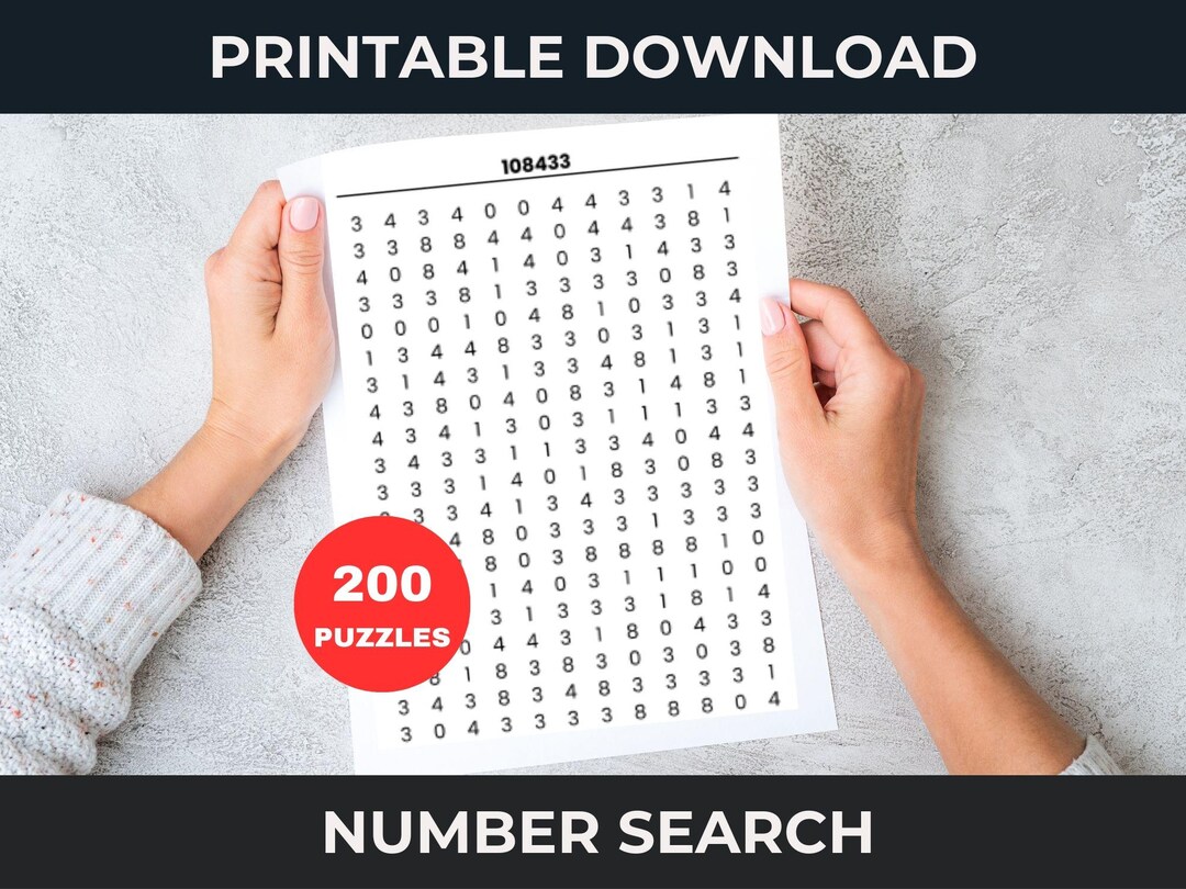 NUMBER SEARCH PUZZLE Bundle | Search and Find Number Word Search Game ...