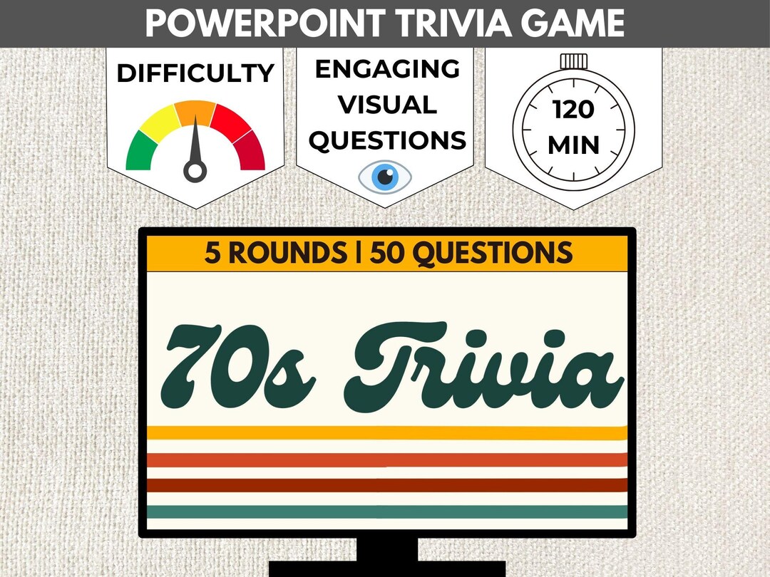 70s TRIVIA GAME Powerpoint Trivia Presentation Decades Trivia Game ...