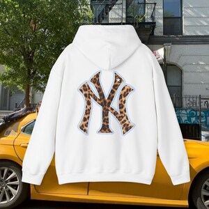 New York Leopard Print Hoodie, Y2K Trendy Sweatshirt, NY Cheetah AHS ...