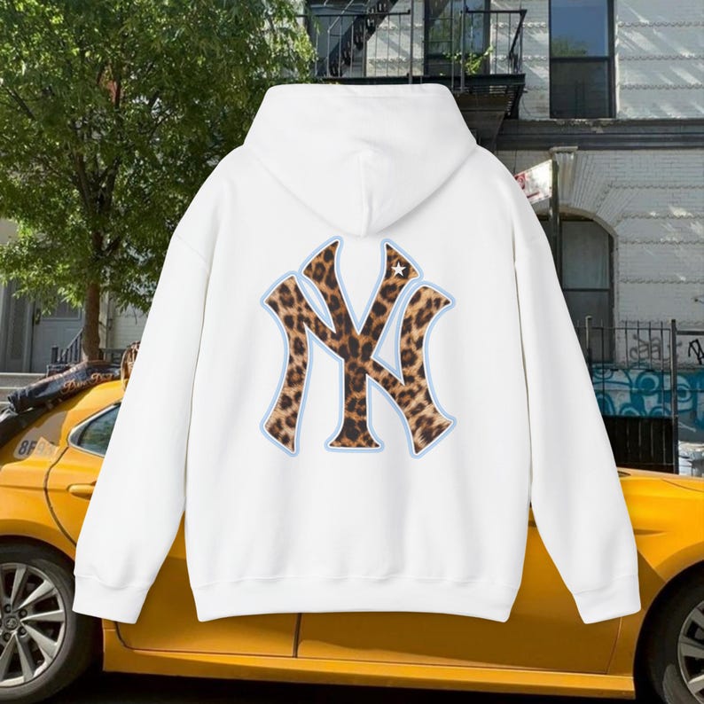 New York Leopard Print Hoodie, Y2K Trendy Sweatshirt, NY Cheetah AHS ...