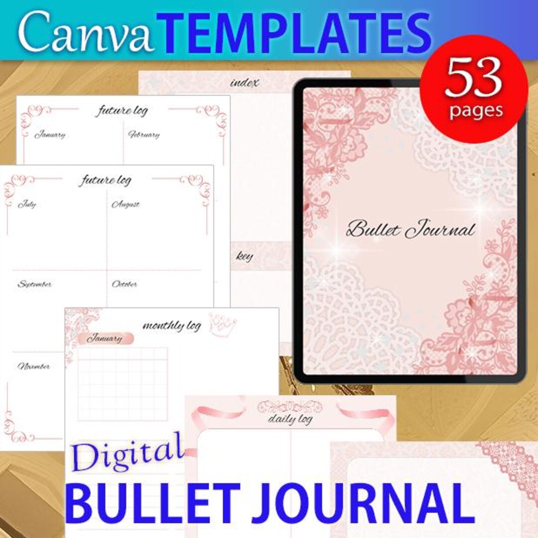Canva Bullet Journal Templates Journal Notebook Templates - Etsy