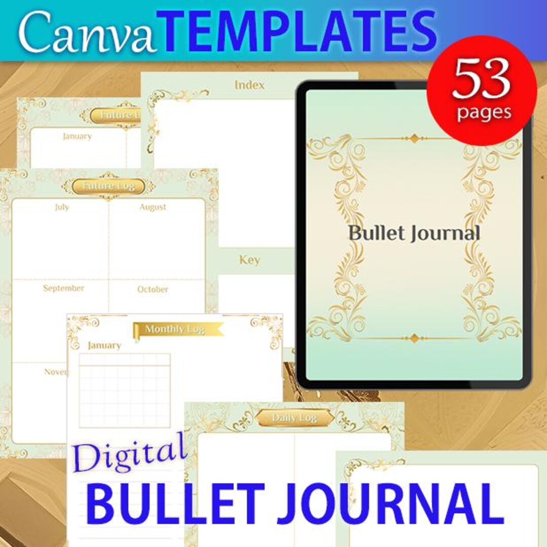 Canva Bullet Journal Templates Journal Notebook Templates - Etsy