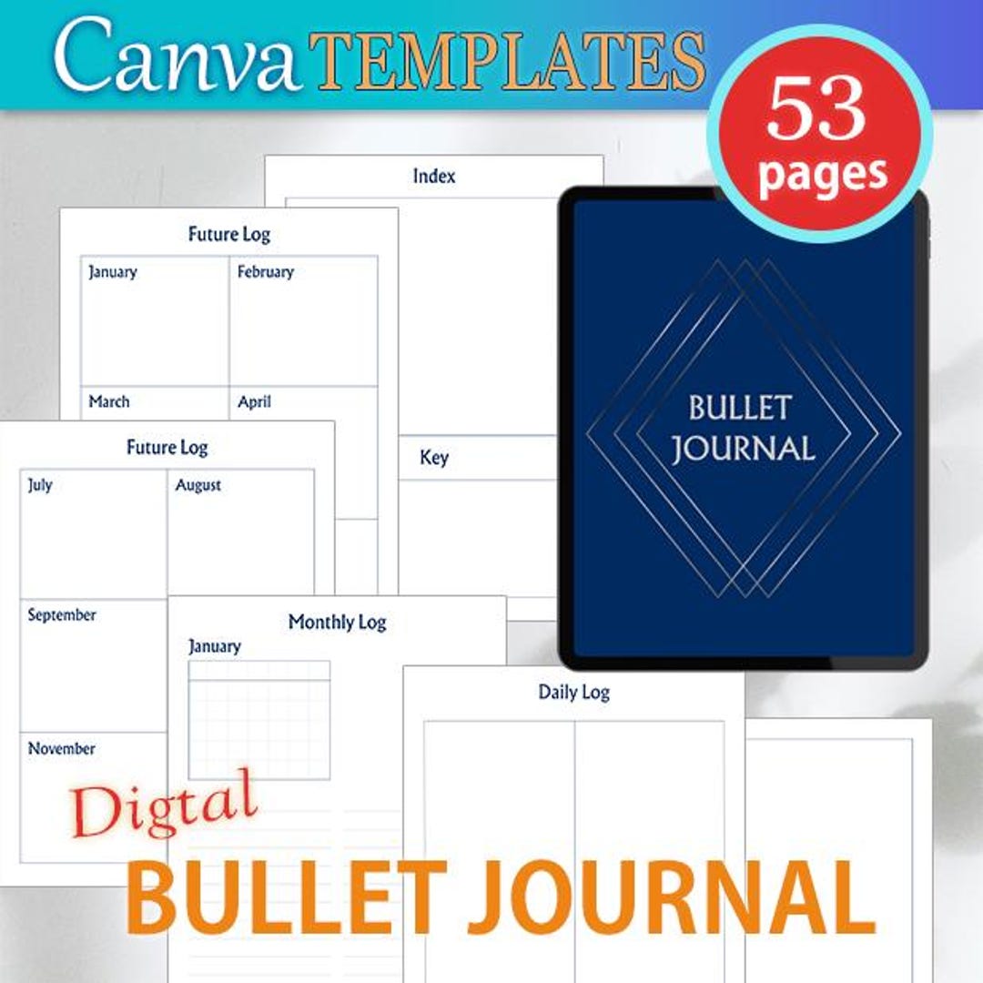 Canva Bullet Journal Templates Journal Notebook Templates - Etsy