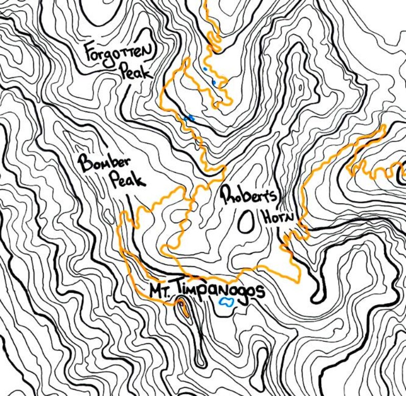 Mt. Timpanogos Hand Drawn Topographic Map - Canvas - Etsy