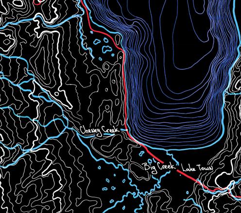 Bear Lake Hand Drawn Topo Map - Poster - Etsy