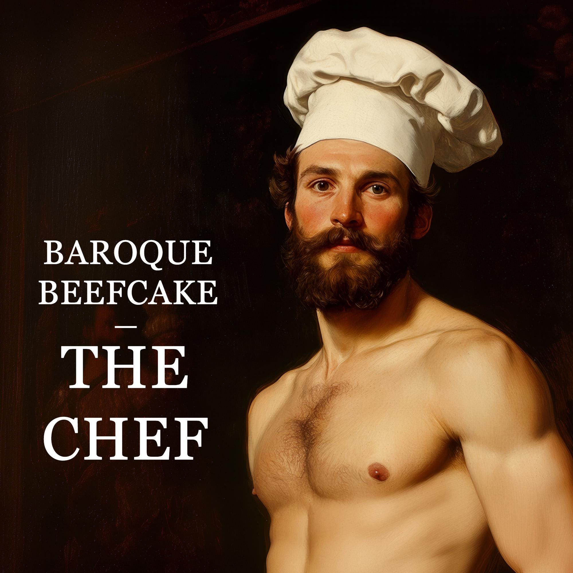 Wall Art Gay Chef Art for Kitchen Wall Art Gay Male Hairy Chest Man ...