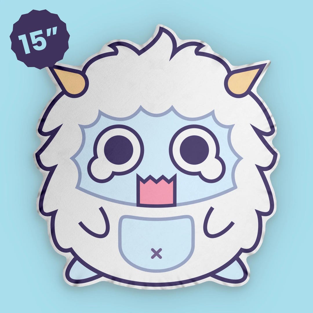 Yuri the Yeti Plushie Pillow (15in) - Etsy