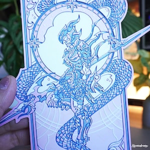 FFXIV the Lance Dragoon Kera Card 1 Crystal Series Limited Edition 3D ...